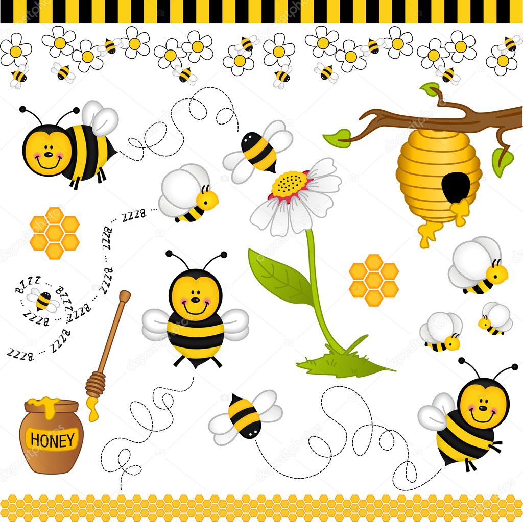 Bee digital collage Stock Vector by ©socris79 9674053