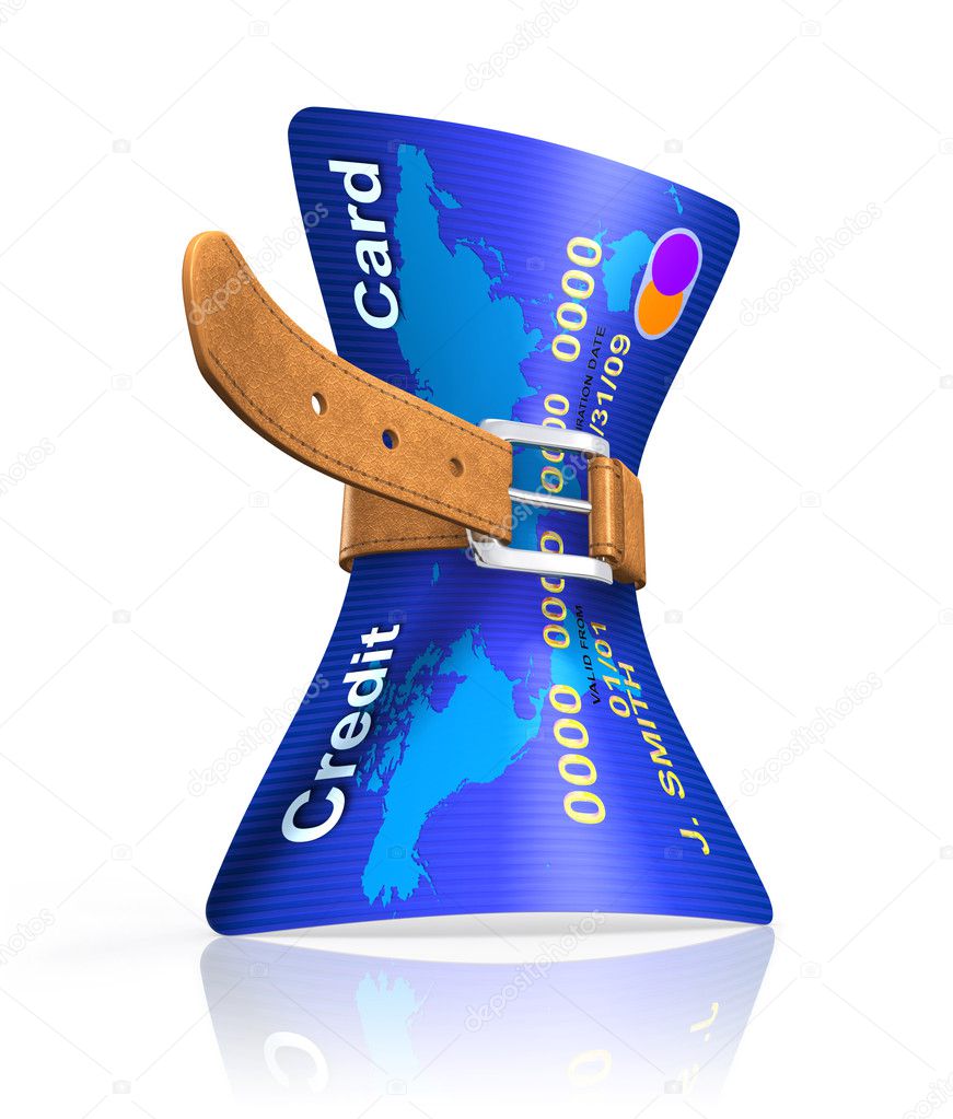Credit card with tighten belt Stock Illustration by ©mipan #9149704