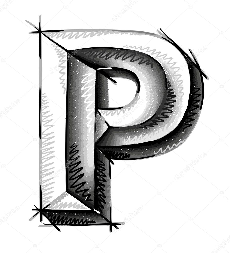 Hand draw sketch letters Stock Vector Image by ©karakotsya #8028303