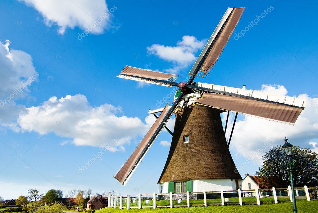 Traditional dutch windmill Stock Photo by ©lusia83 10429316