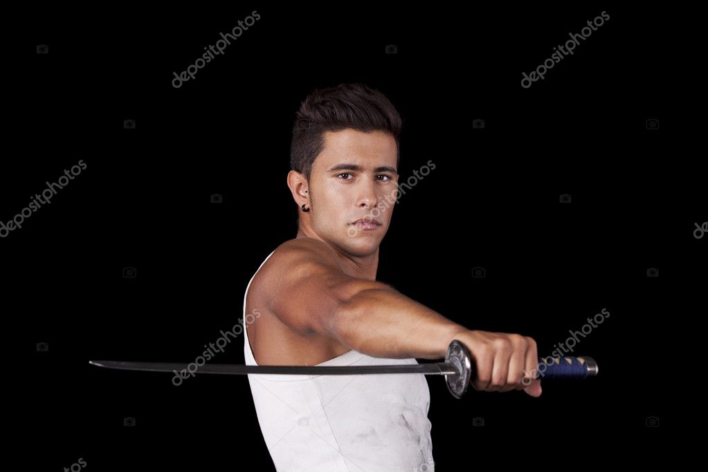 Warrior with ninja swords Stock Photo by ©hjalmeida 8665548