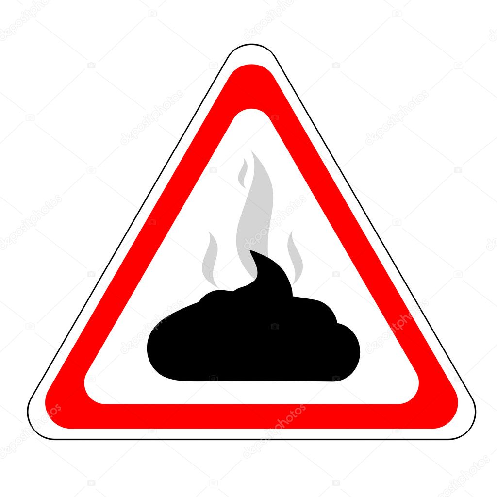 Poop warning sign Stock Photo by ©akimsullec 10052225