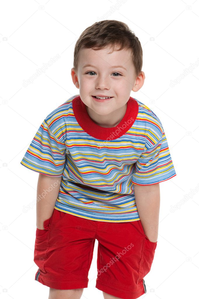 Cute little boy in red — Stock Photo © SergiyN #9818544