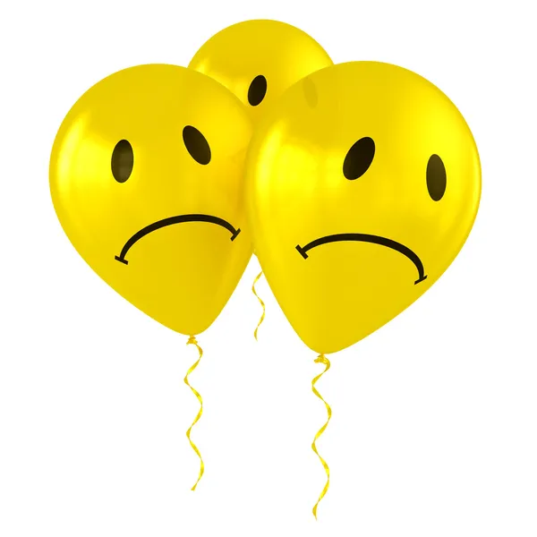 Sad face balloons | Balloon with sad smiley faces — Stock Photo ...