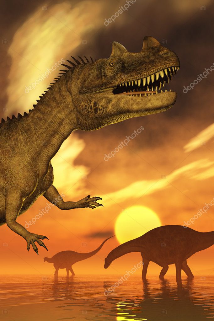 Dinosaur Sunset — Stock Photo © AlienCat #8282808