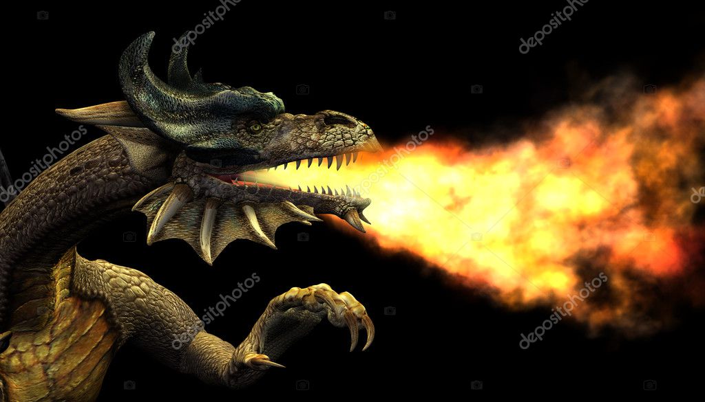 Fire Breathing Dragon — Stock Photo © AlienCat #8295590