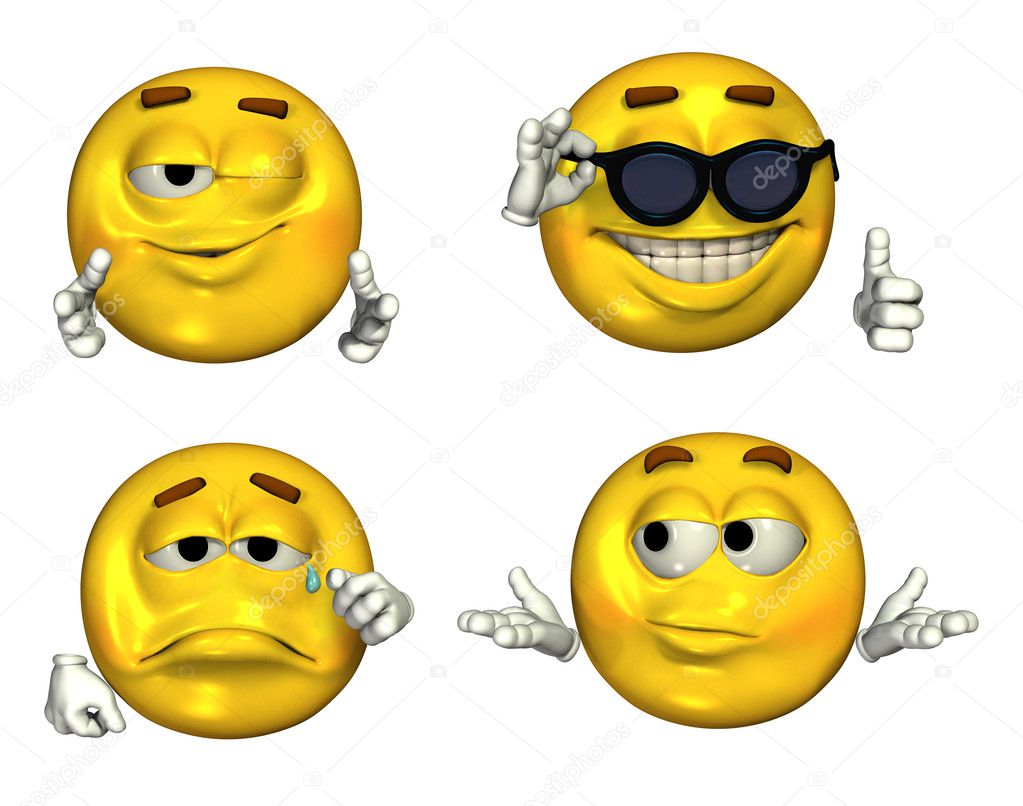 Four 3d Emoticons — Stock Photo © AlienCat #8295727 Four 3d Emoticons — Stock Photo © AlienCat #8295727
