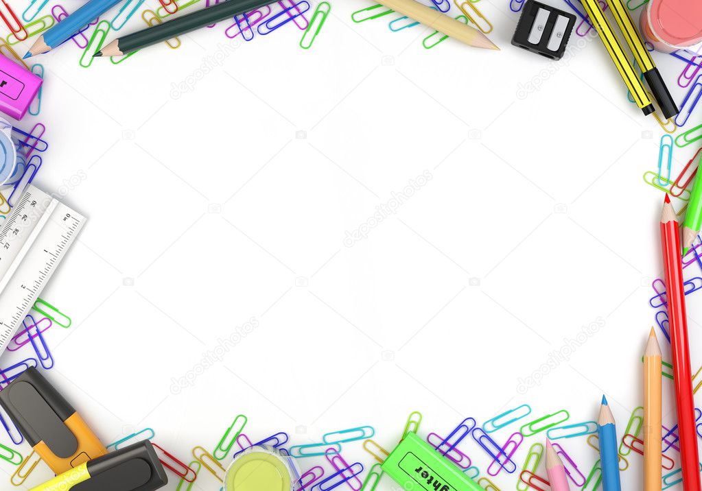 Stationery objects frame — Stock Photo © arquiplay77 #8205306