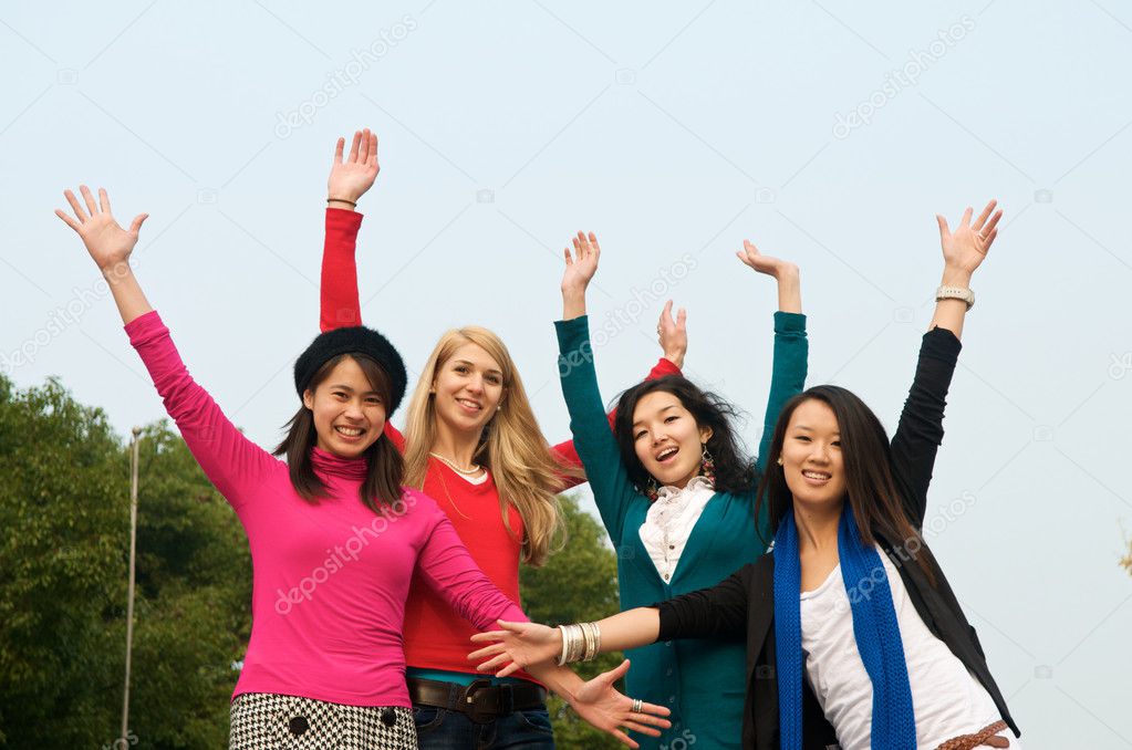 Cheering Girls ⬇ Stock Photo, Image by © tangducminh #8525265