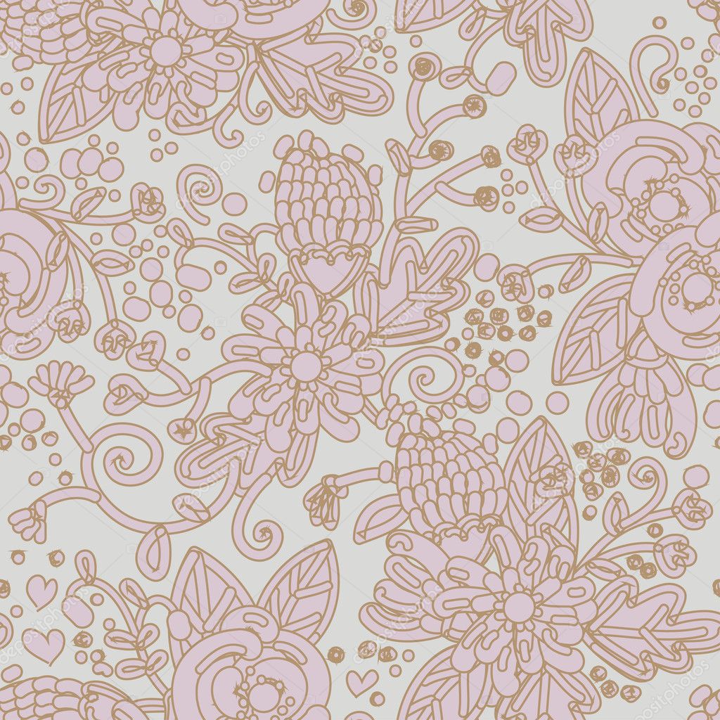 Vector Seamless Floral Beautiful Texture Stock Vector Image By ©ghouliirina 10128996