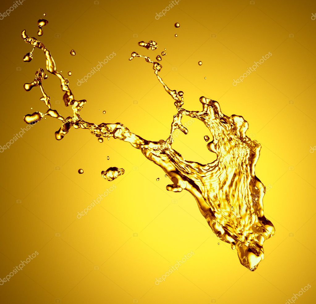 Golden liquid splash Stock Photo by ©ifong 9137795