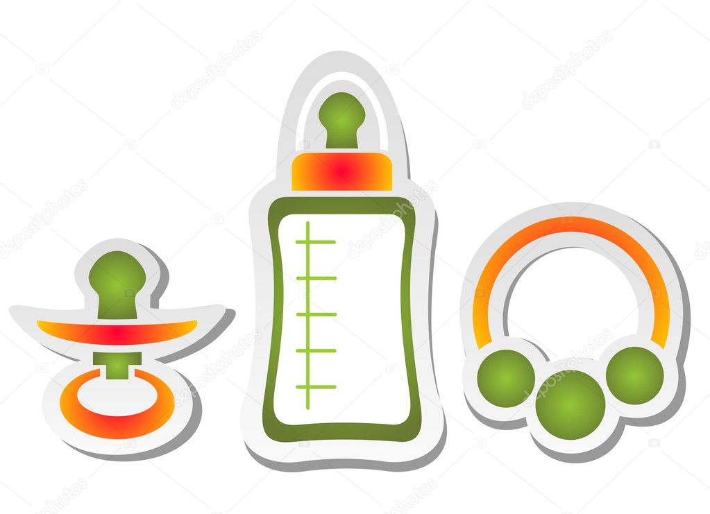 Baby elements set Stock Illustration by ©tokhiti #10171287