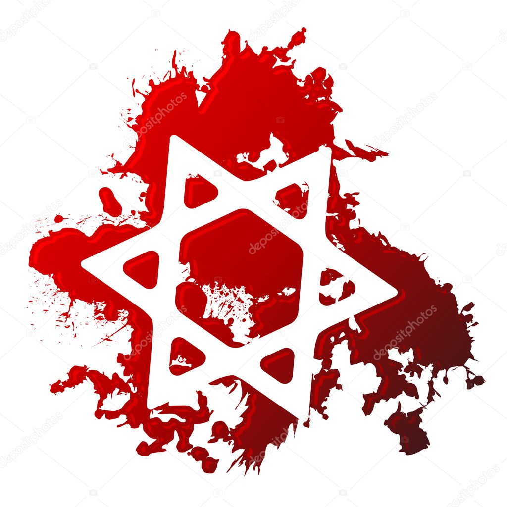 Blood star of david — Stock Vector © bigldesign #8972817