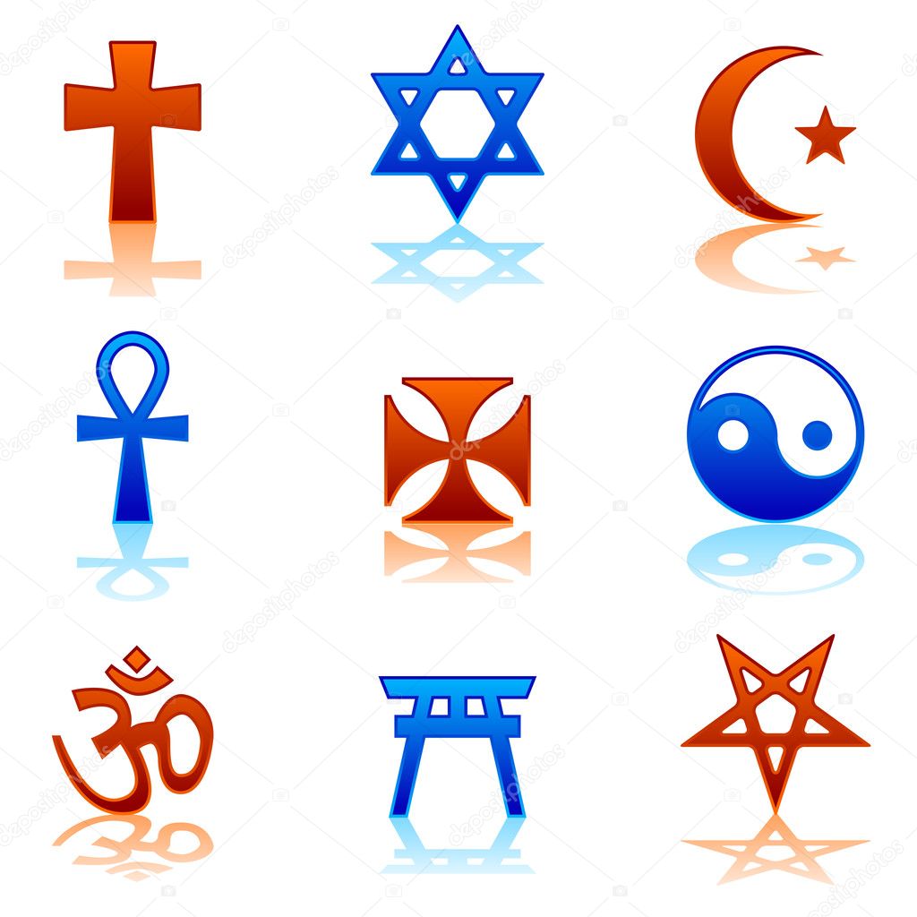 Symboles de la religion — Image vectorielle bigldesign © #9135326