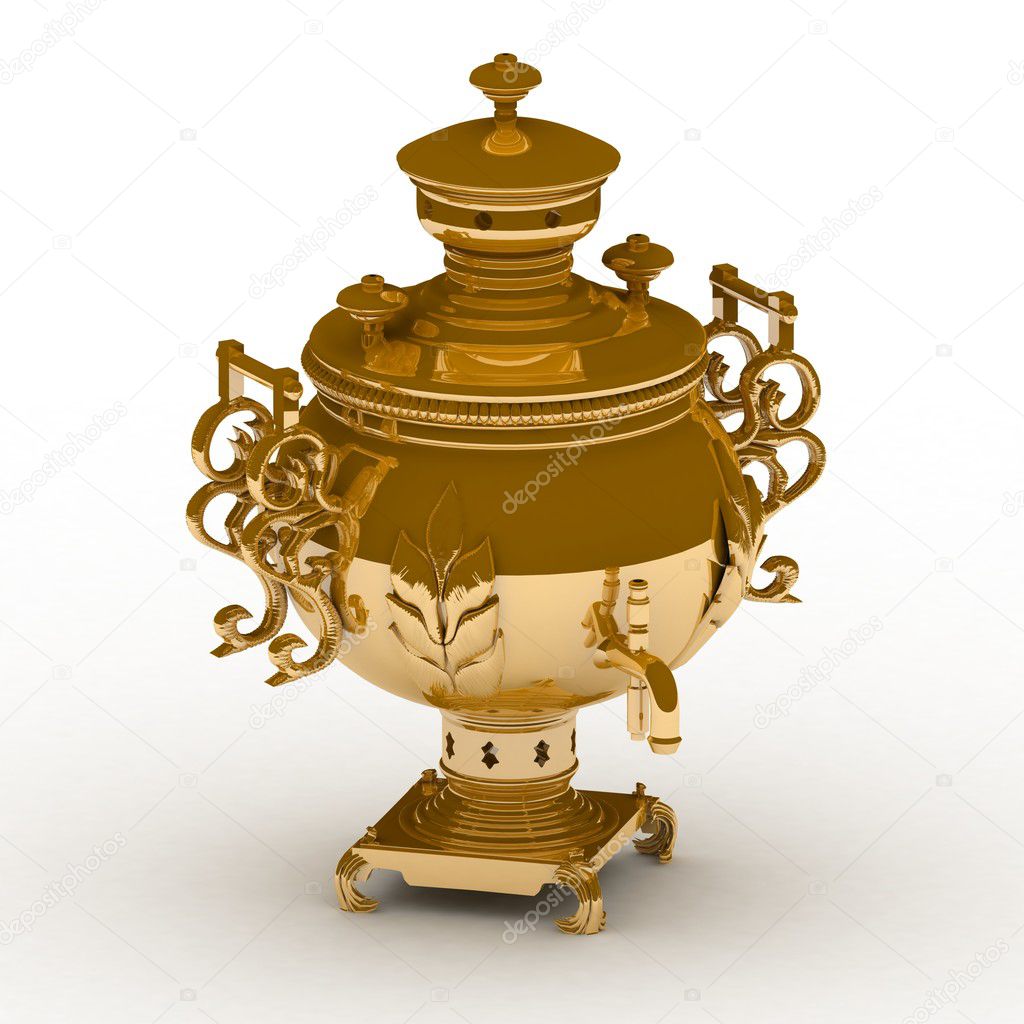 Old golden samovar Stock Photo by ©3DDock 10330435
