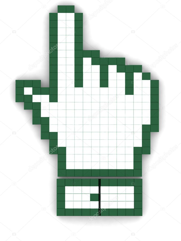 Hand mouse symbol — Stock Photo © 3DDock #8366532
