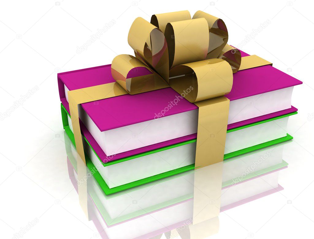 Books with a bow Stock Photo by ©3DDock 8376953