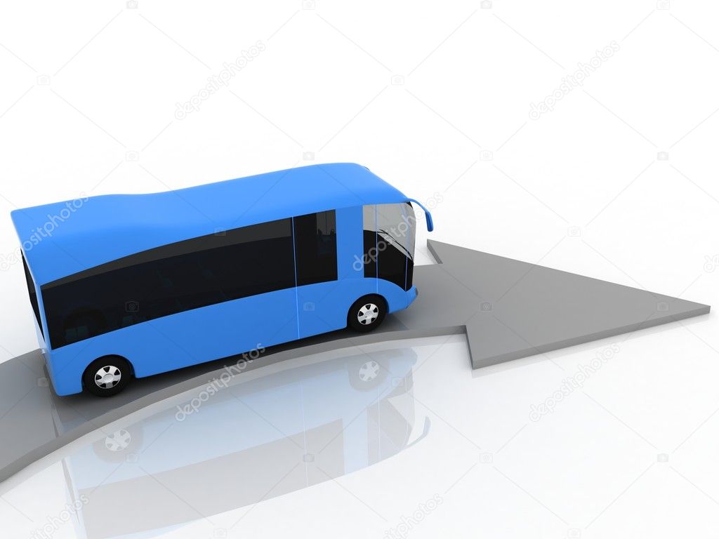 Pointer of direction of motion of bus Stock Illustration by ©3DDock ...