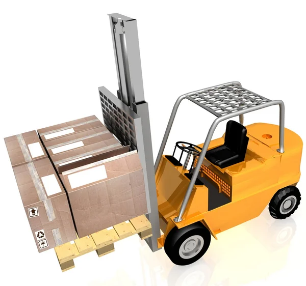 Fork lift truck with high load hits door Stock Photo by ©Zelfit 14615915