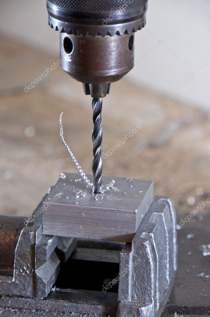 Bohrer mit Werkstück - Stockfotografie: lizenzfreie Fotos ...