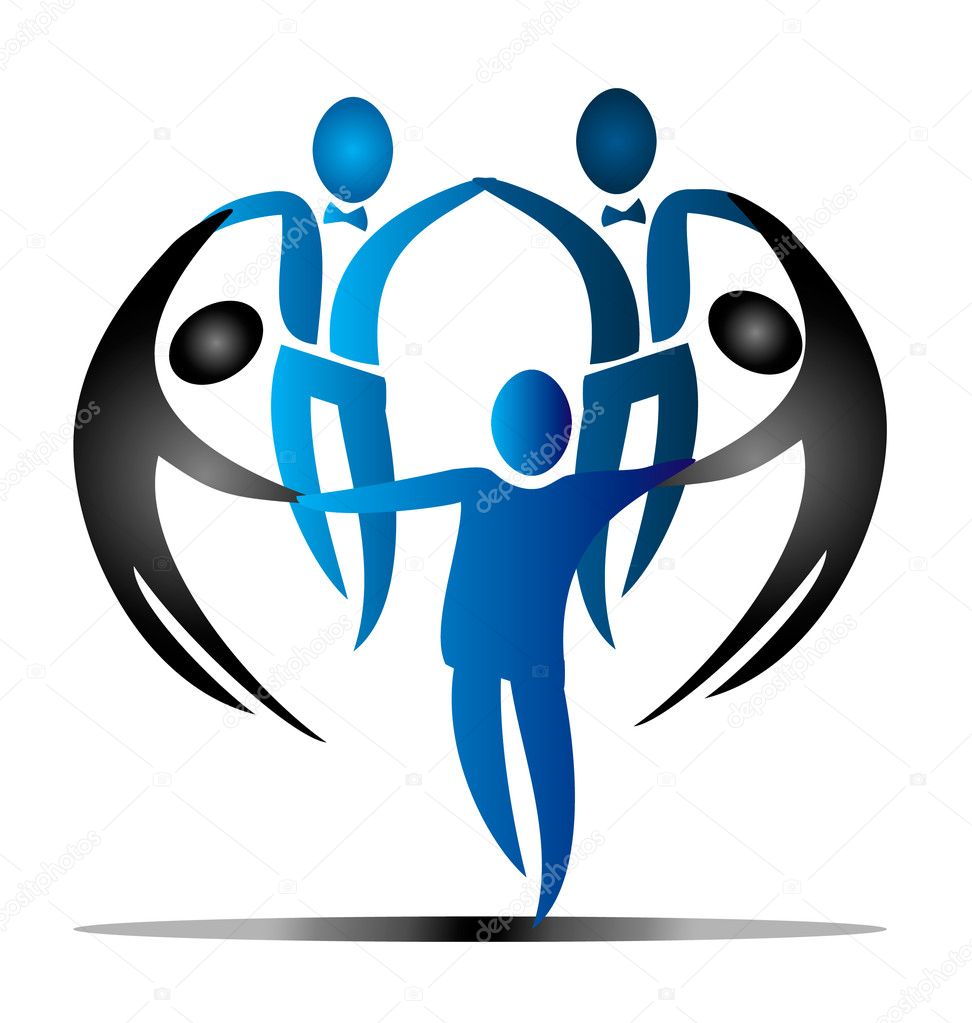 Teamwork around logo — Stock Vector © Glopphy #10474136