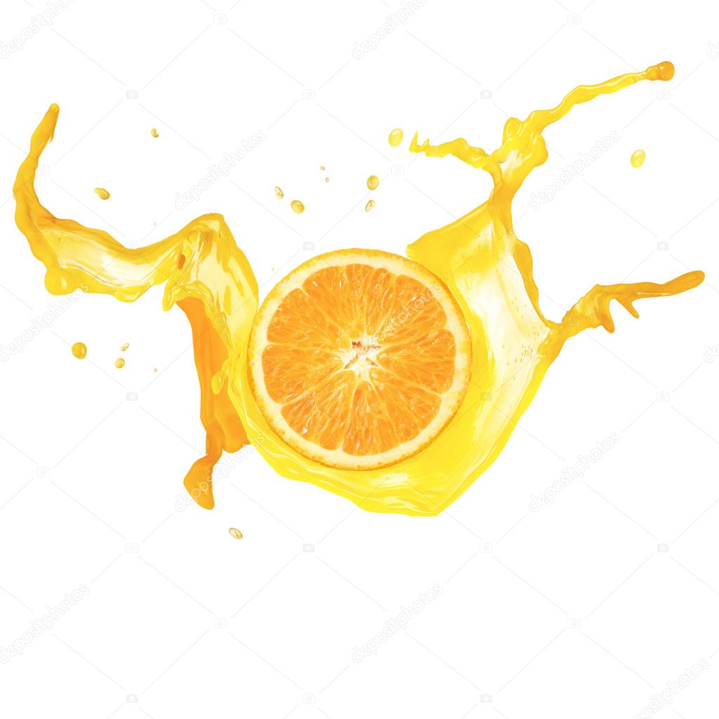 Orange Splash Isolated Stock Photo by ©Enzo1d 9831138