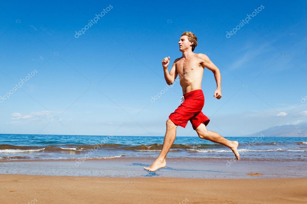 Runner on Beach Stock Photo by ©EpicStockMedia 10196712