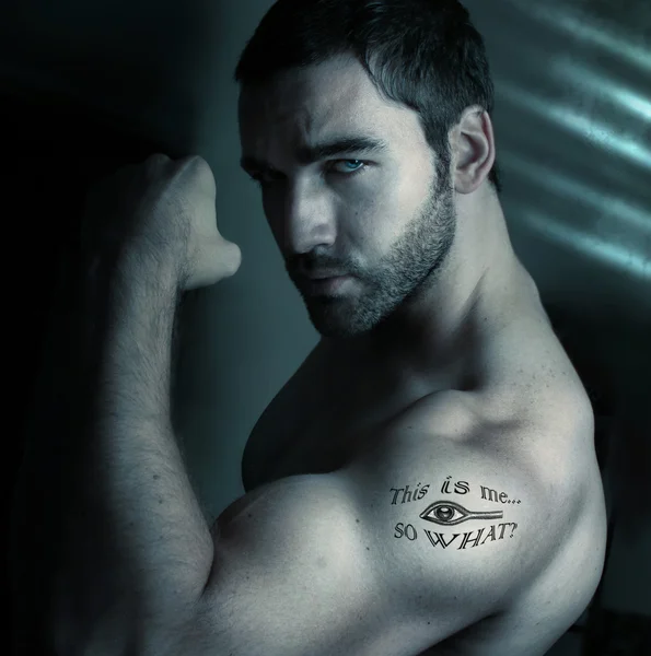 Man with tattoo - Stock Image - Everypixel