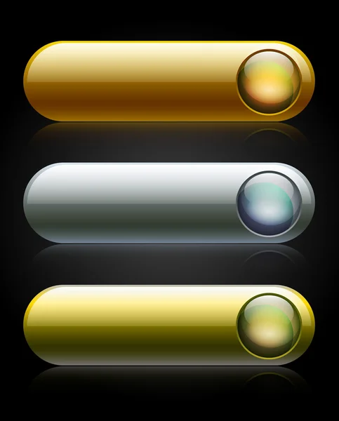 Gold buttons Vector Art Stock Images | Depositphotos