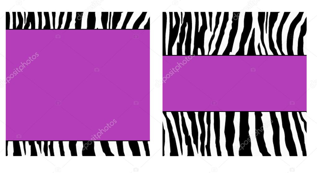 Purple Zebra Border