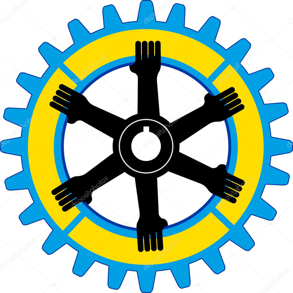 Gear hands Stock Vector Image by ©magagraphics #9770304