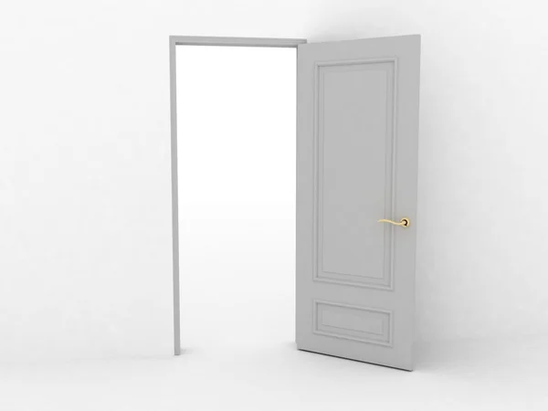 Open door over white background — Stock Photo © koya979 #9786772