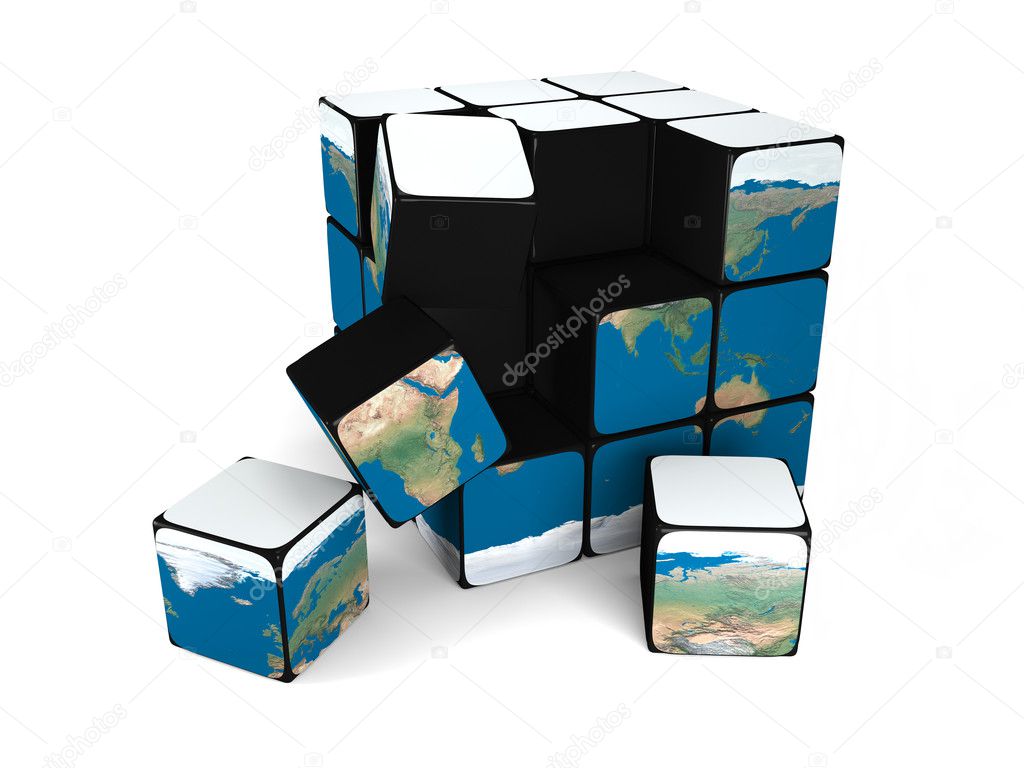 Earth building blocks falling Stock Photo by ©tom.griger 10567553