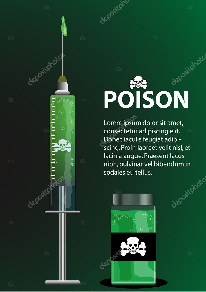 Jeringa de veneno y contenedor de veneno Vector de stock por ©jtanki03 ...