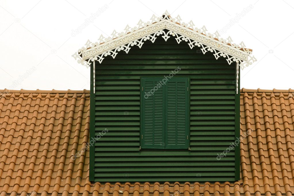 Green window frame Stock Photo by ©papandreos 8695925