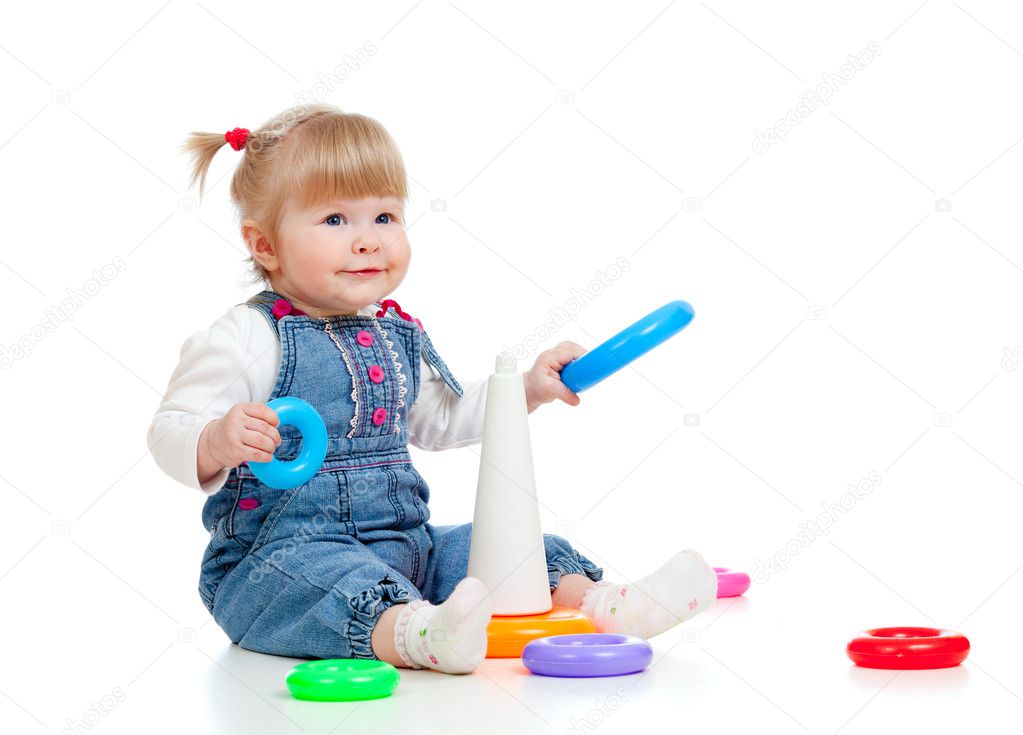 Baby playing with color toy Stock Photo by ©oksun70 10311032