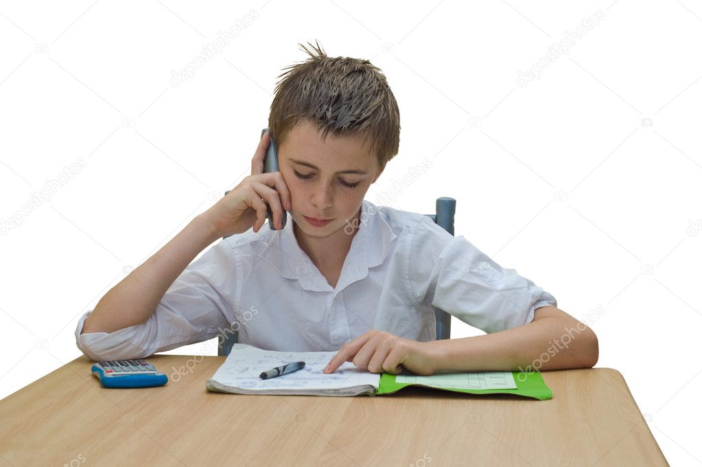 Studying boy — Stock Photo © bwillmetts #8667192