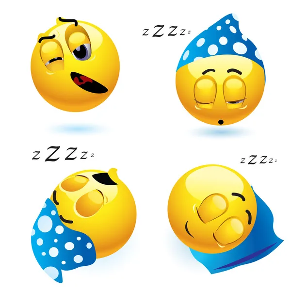 Smiley endormi Vector Art Stock Images | Depositphotos