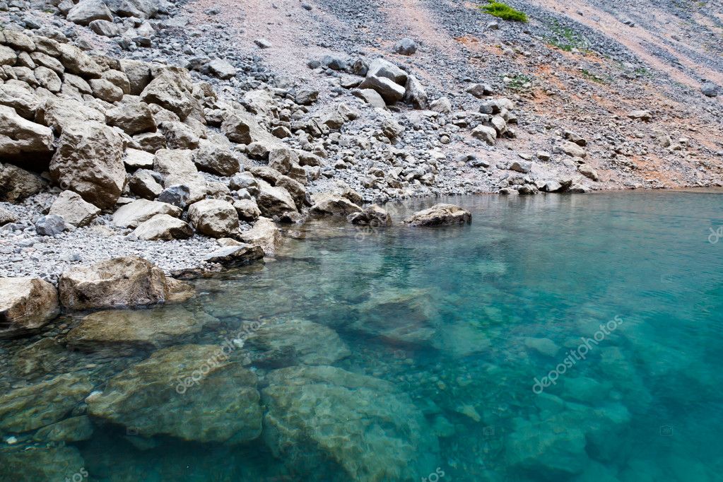 Imotski Blue Lake in Limestone Crater near Split, Croatia Stock Photo ...