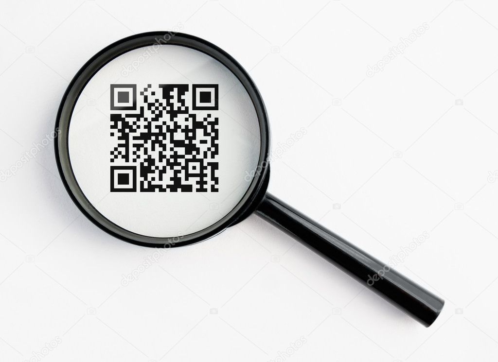 Magnifying glass with qr-code — Stock Photo © jbk-photography #8795927