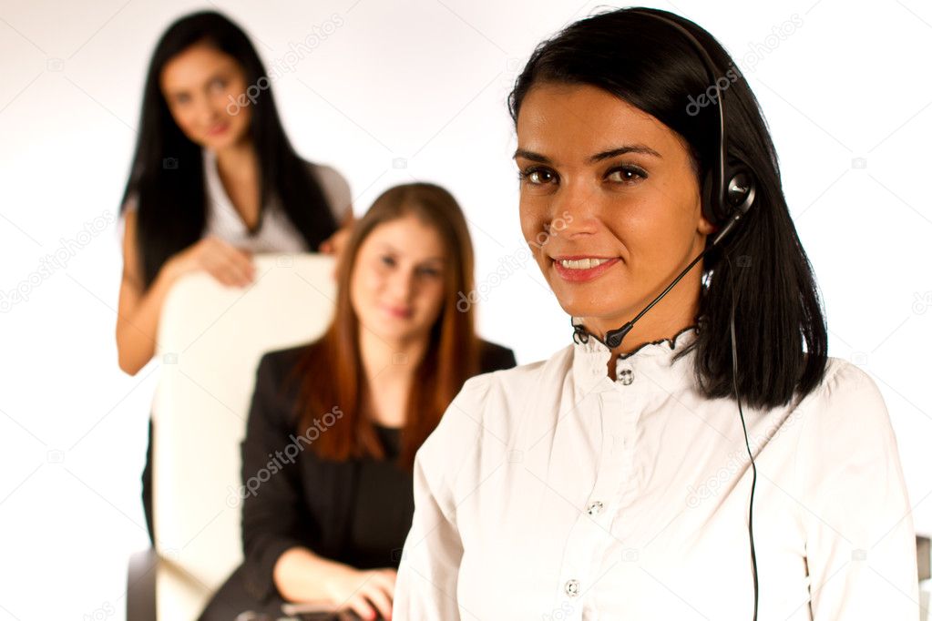 3 business women, secretaries at work — Stock Photo © tpfeller #8992682