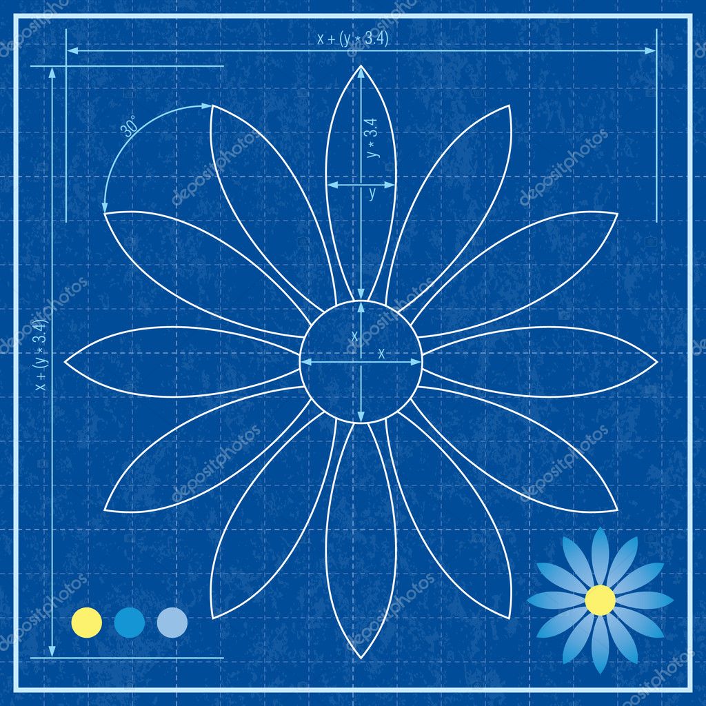 Plano de una flor vector, gráfico vectorial © adroach imagen #8996005