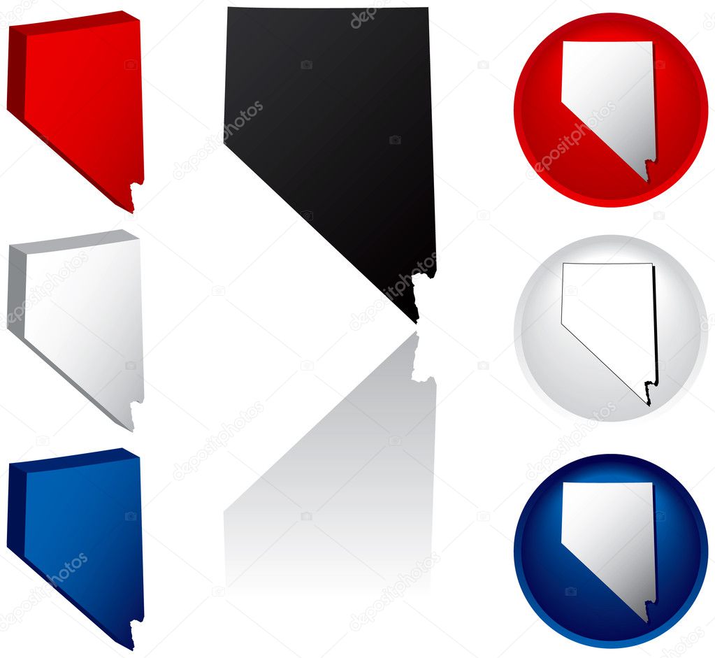 State of Nevada Icons Stock Vector Image by ©adroach #8996297