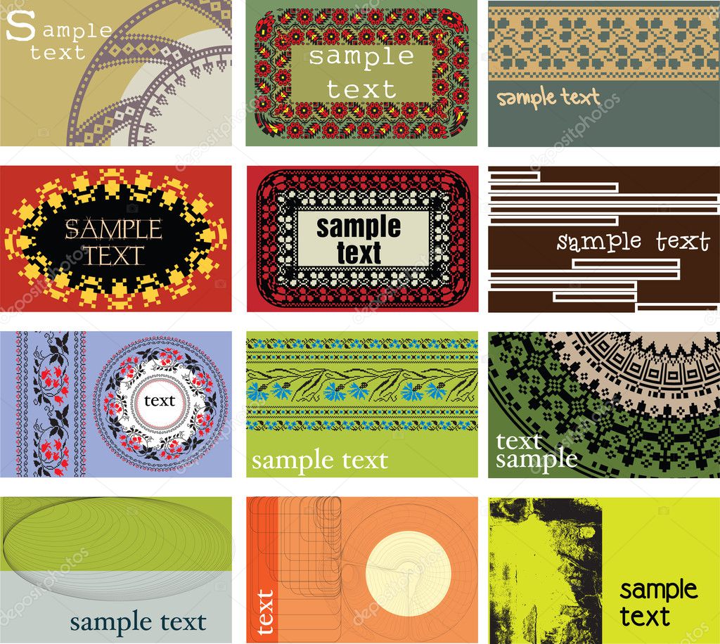 Horizontal business cards. Ancient background — Stock Vector © aroas ...