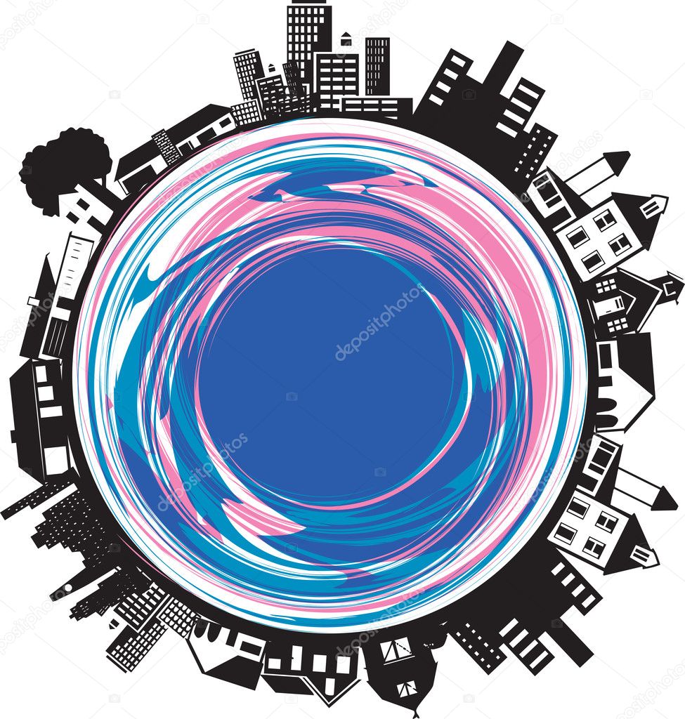 Buildings on a Circle Stock Vector Image by ©aroas #9265279