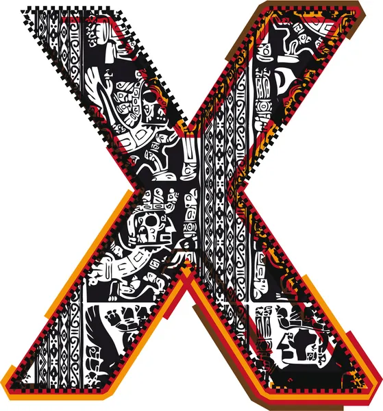 Letra azteca Imágenes Vectoriales, Ilustraciones Libres de Regalías de ...