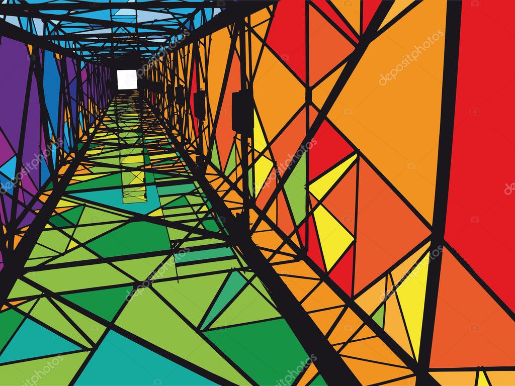 Abstract Electrical tower illustration — Stock Vector © aroas #9522119