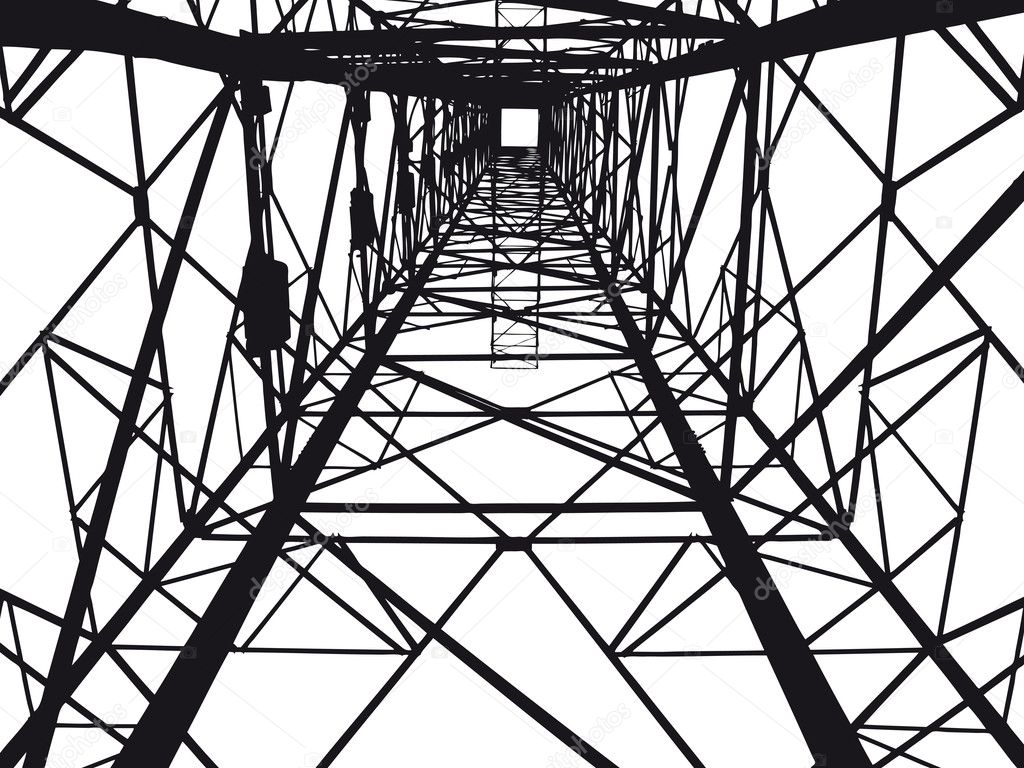 Abstract Electrical tower illustration — Stock Vector © aroas #9522168