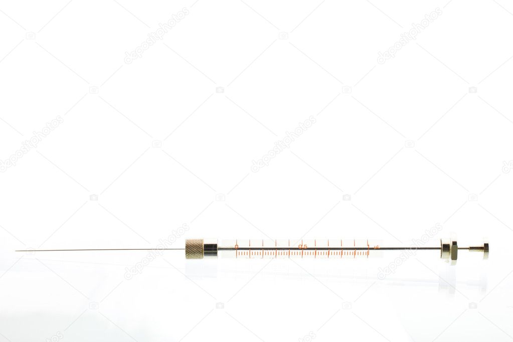 Microliter syringe for gas-liquid chromatography — Stock Photo ...