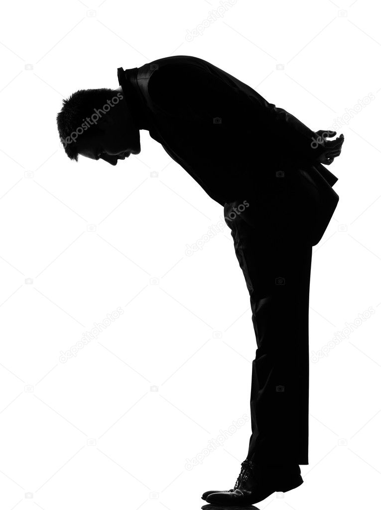Silhouette man tip toe looking down Stock Photo by ©STYLEPICS 8914061